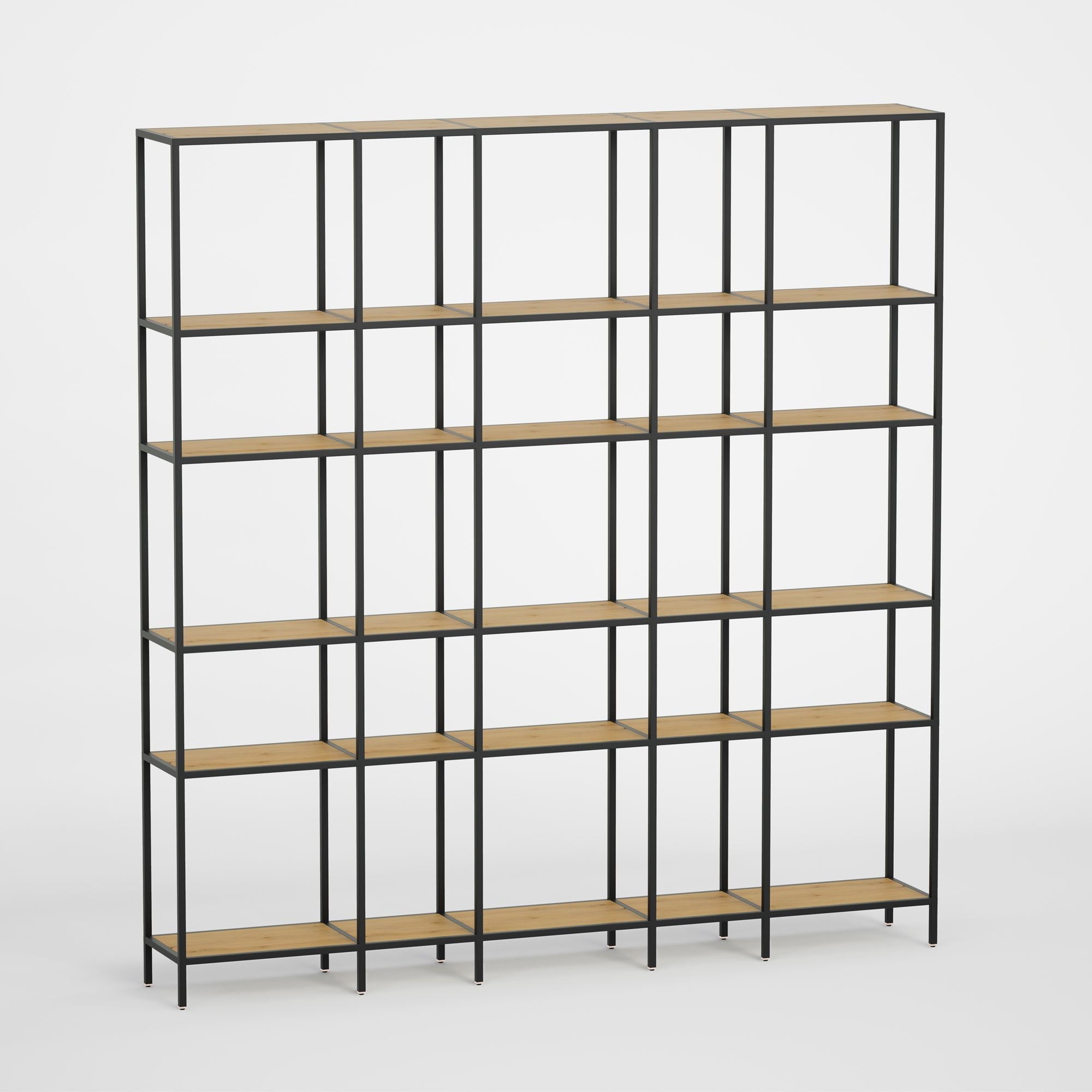 Modulaire roomdivider Reynolds zwart, industrieel – Kastell.nl